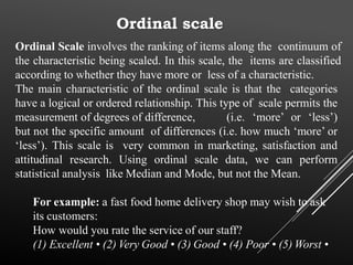 Measurement and Scales in Research Methodology | PPTX