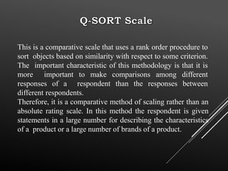 Measurement and Scales in Research Methodology | PPTX