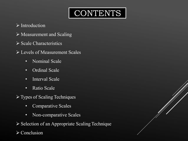 Measurement and Scales in Research Methodology | PPTX