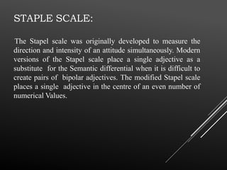 Measurement and Scales in Research Methodology | PPTX