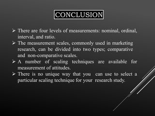 Measurement and Scales in Research Methodology | PPTX