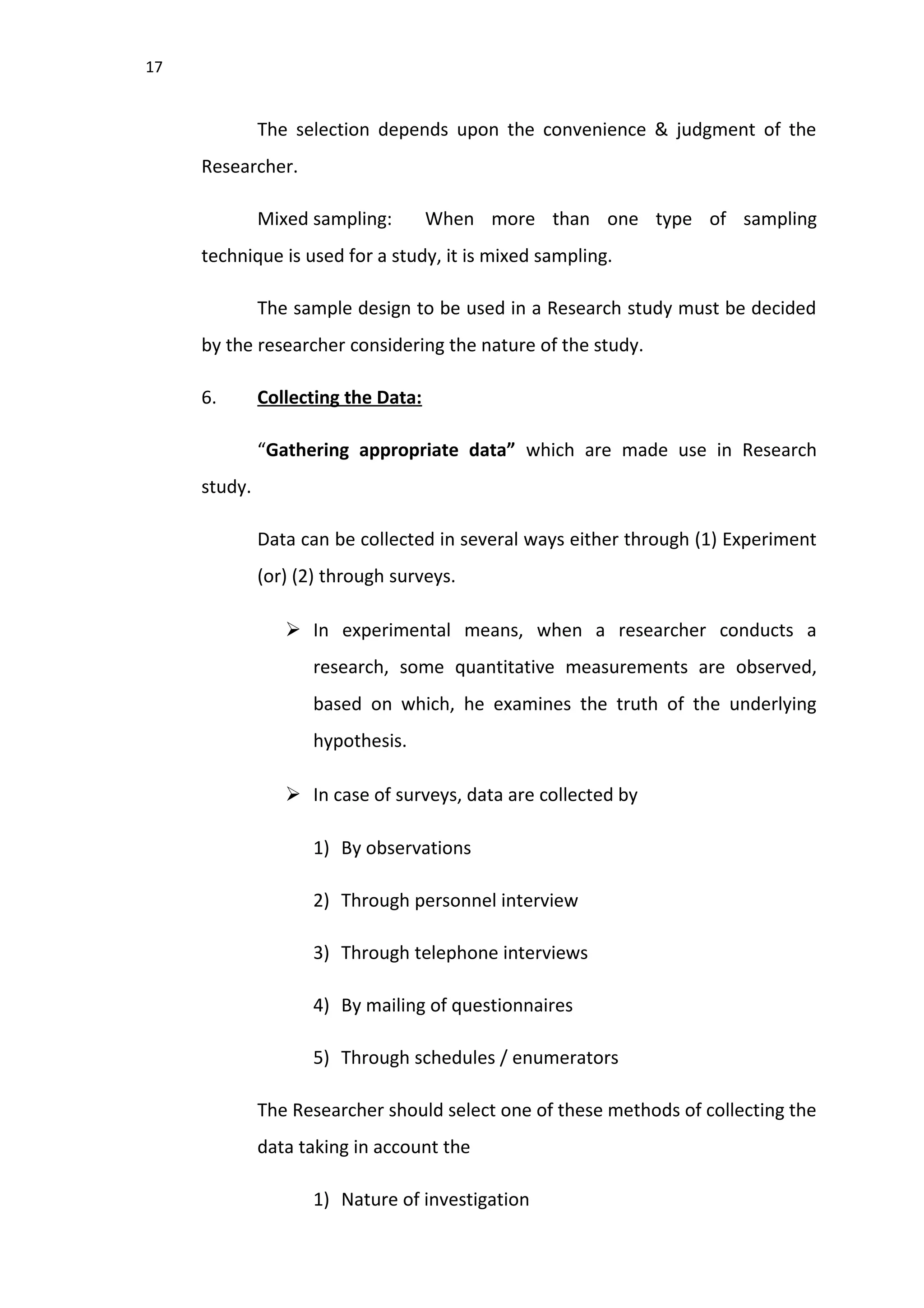 Research methodology notes | DOC