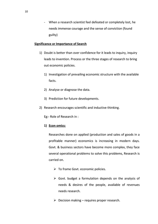 Research methodology notes | DOC