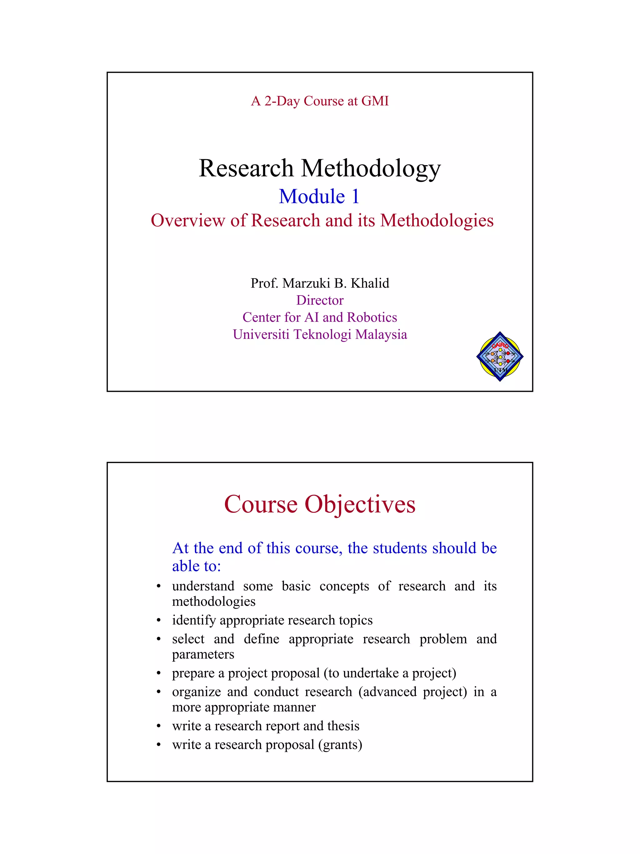 Research methodology notes | PDF