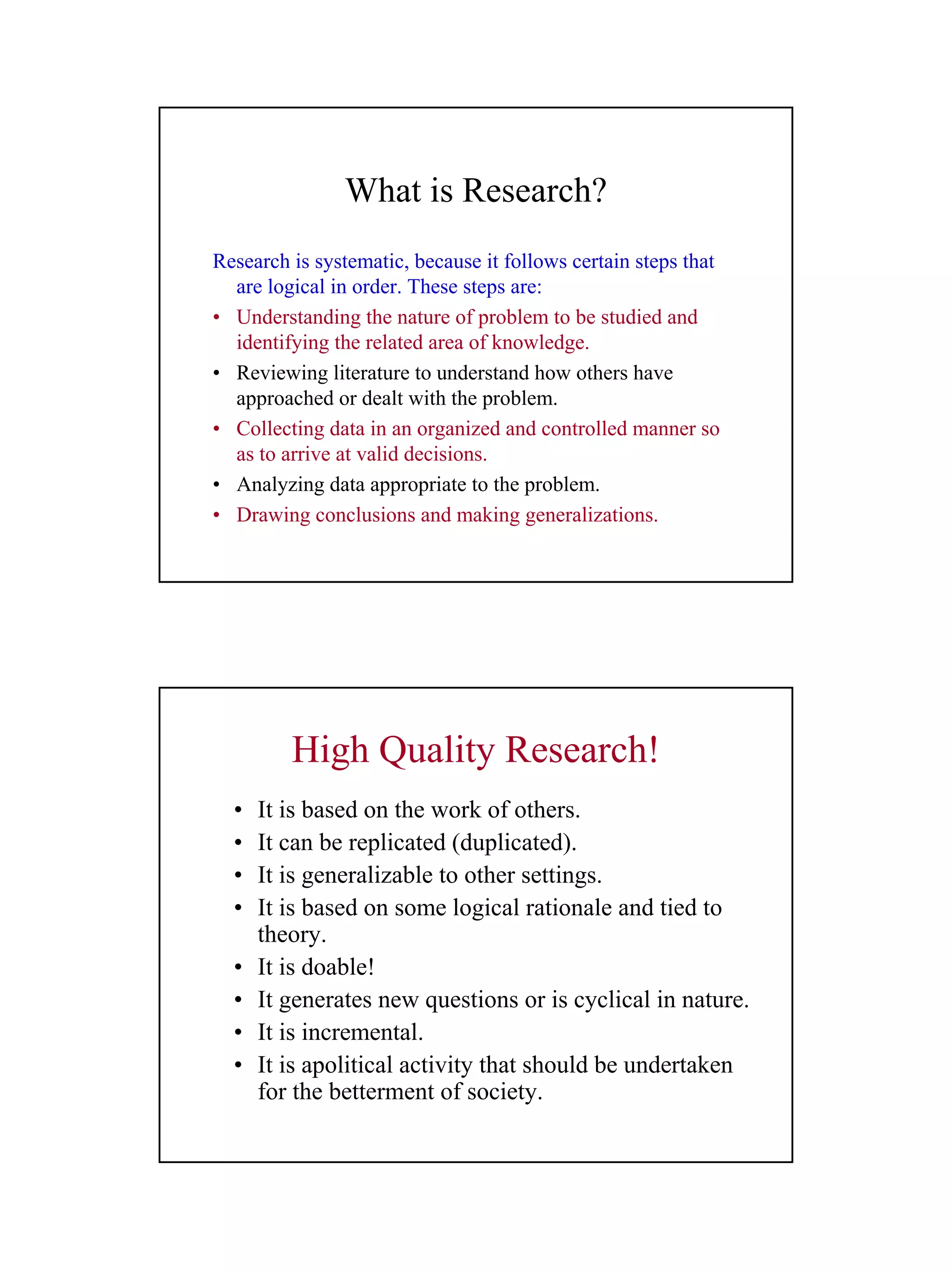 Research methodology notes | PDF