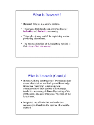 Research methodology notes | PDF