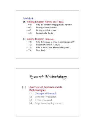 Research methodology notes | PDF