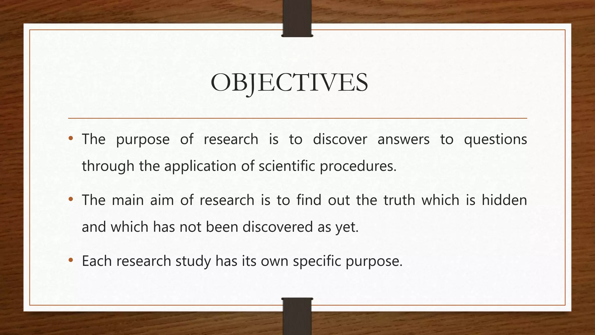 Research methodology objectives | PPT