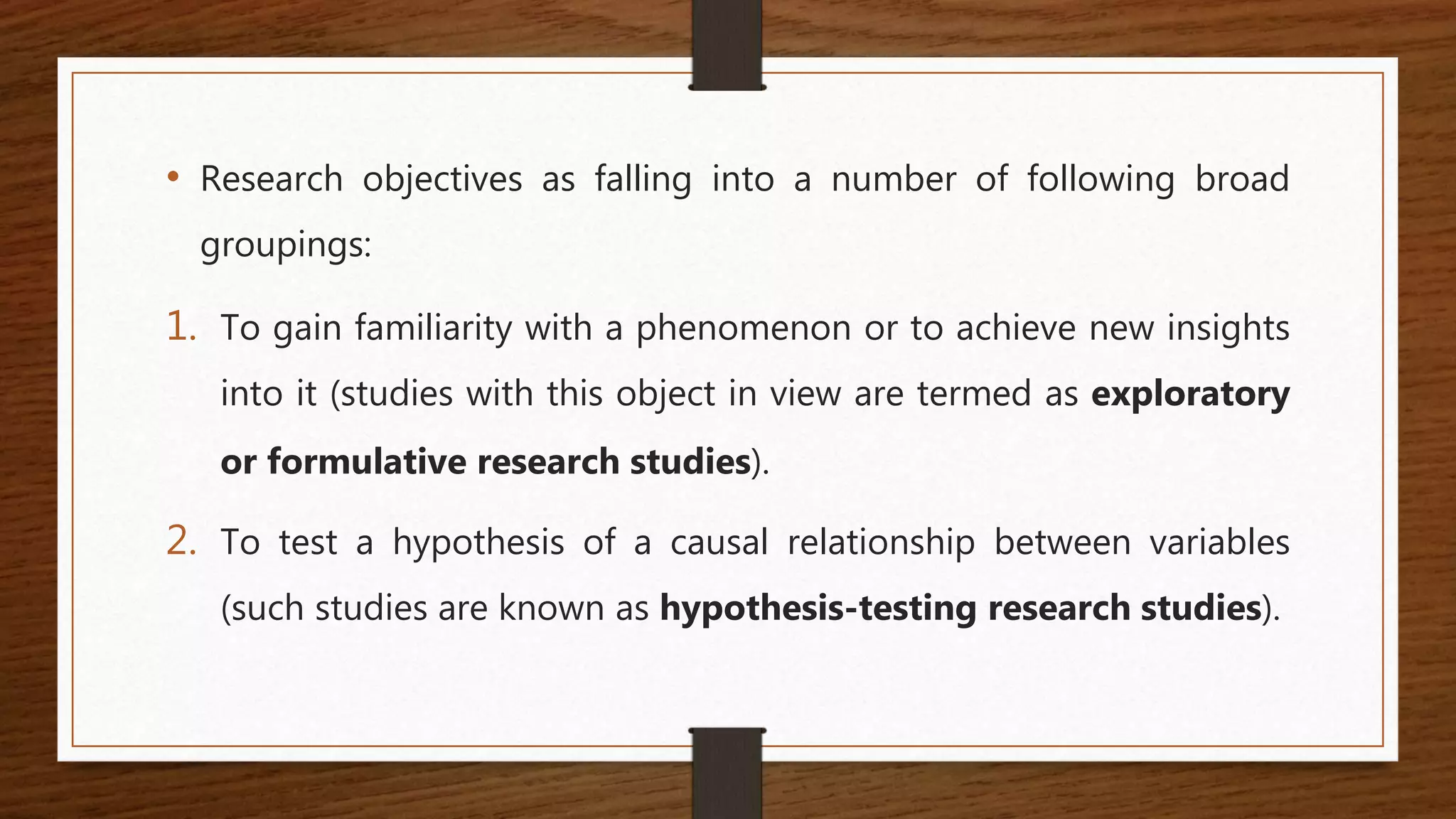 Research methodology objectives | PPT