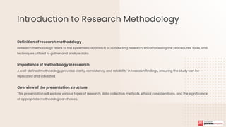 Research Methodology Overview Introduction | PDF