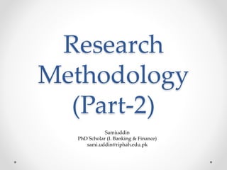 Research methodology part 2 | PPTX