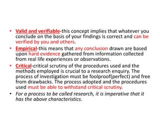 Research methodology, part i | PPTX