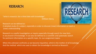 Research methodology | PPTX | Science