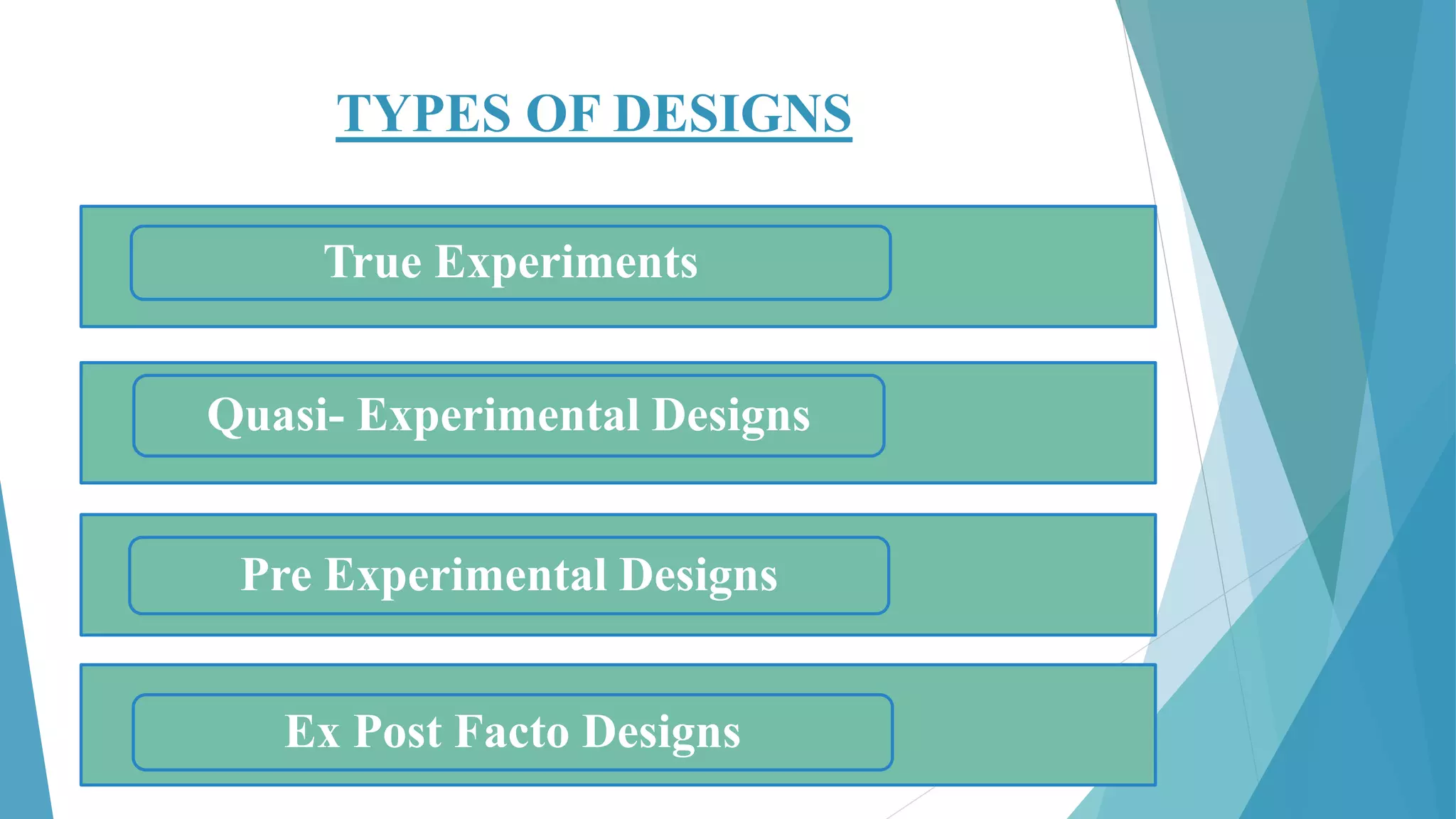 EXPERIMENTAL DESIGNS PPT | PPTX