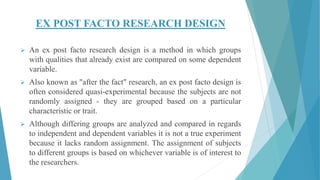 EXPERIMENTAL DESIGNS PPT | PPTX