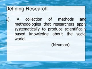 RESEARCH METHODOLOGY | PPT