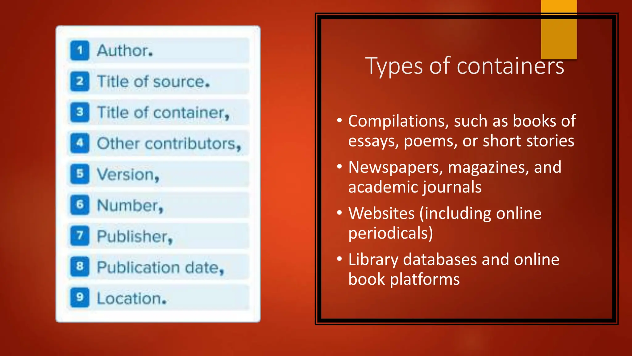 "MLA Handbook 8th Edition: An Overview" | PPTX