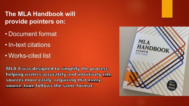 "MLA Handbook 8th Edition: An Overview" | PPTX