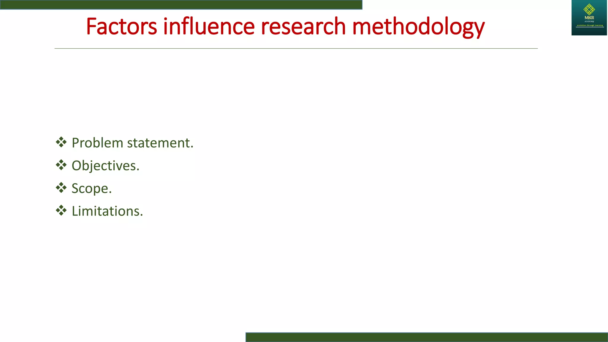 Research methodology presentation | PPT