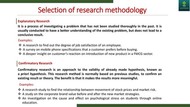 Research methodology presentation | PPT