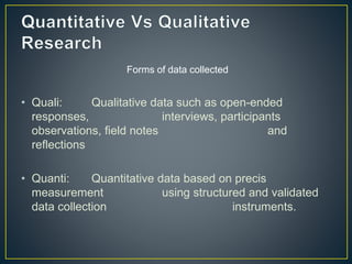 QUALITATIVE AND QUANTITATIVE RESEARCH | PPTX