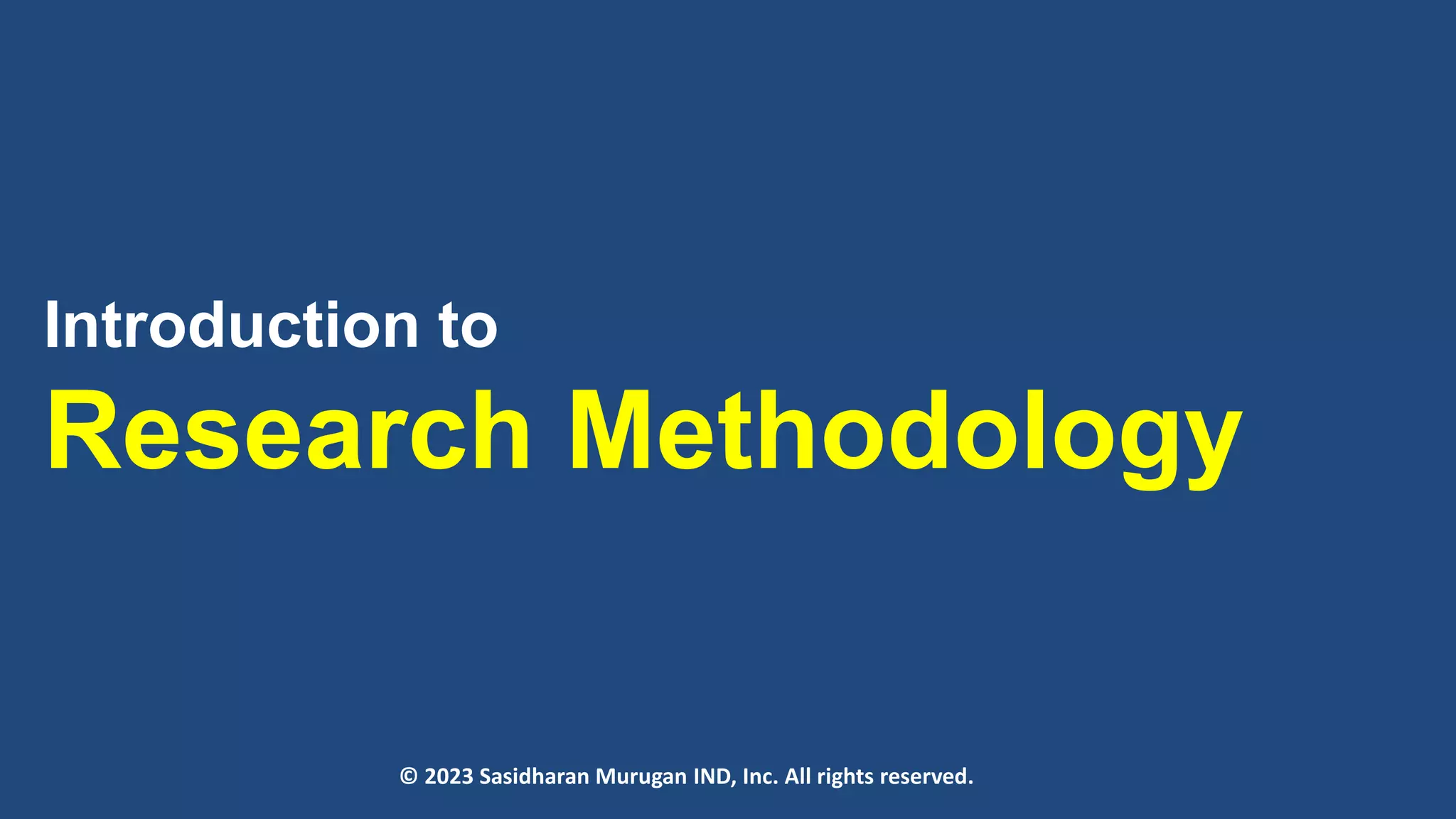 Introduction to Research Methodology | PPTX