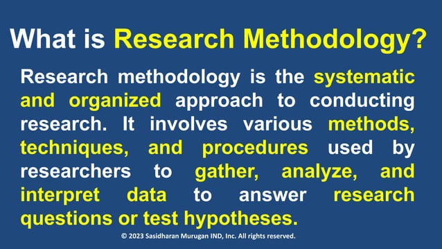 Introduction to Research Methodology | PPT