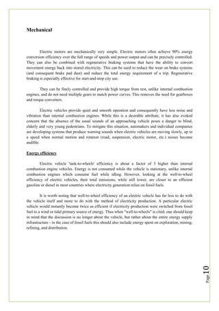 Project Report On Electric Vehicles | DOCX