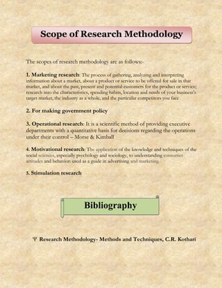 Research methodology theory chapt. 1- kotthari | DOCX
