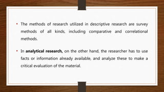 Research methodology types | PPTX | Undergraduate Education | College ...