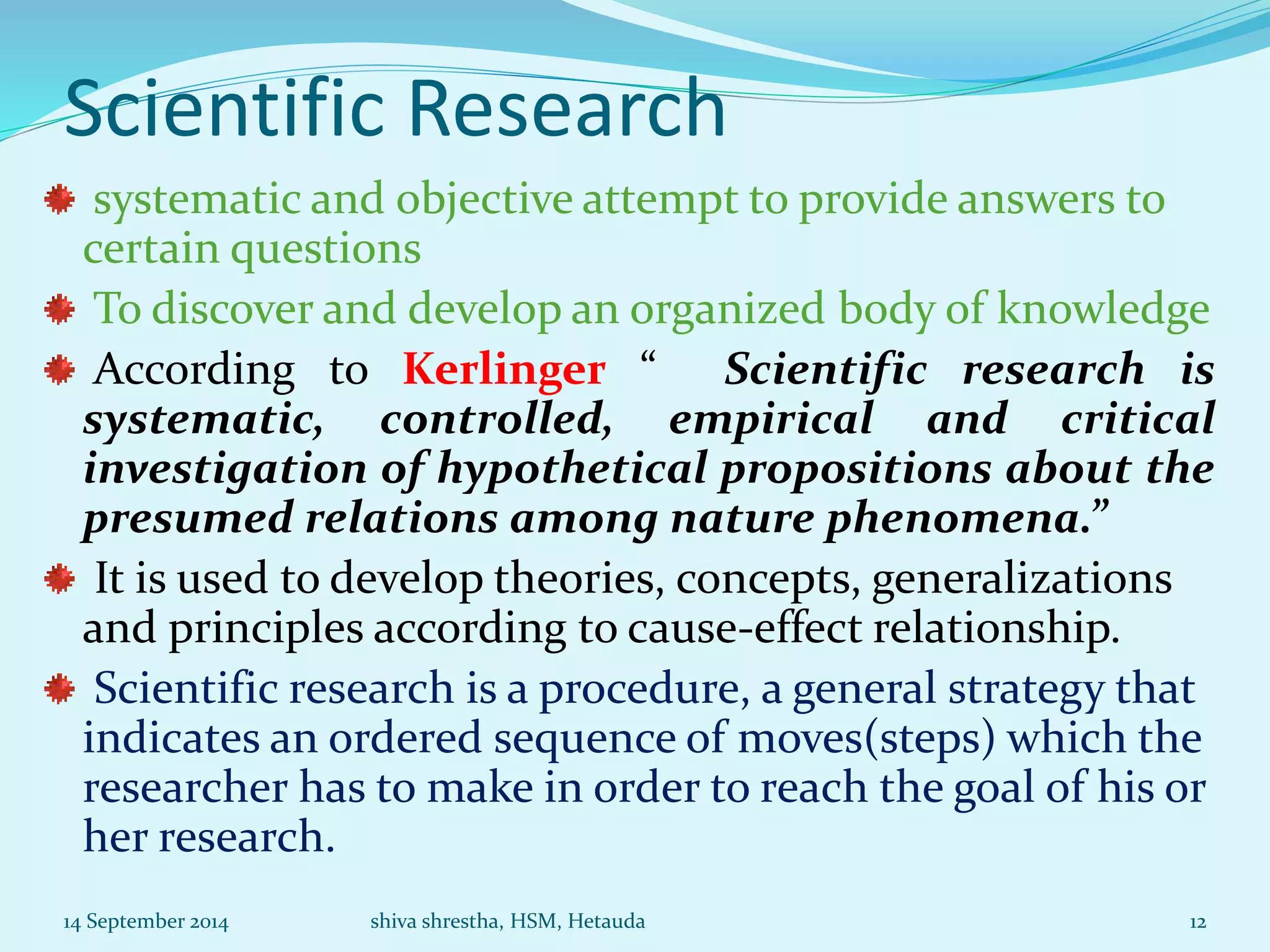 Research methodology, unit 1 for MBS | PPTX