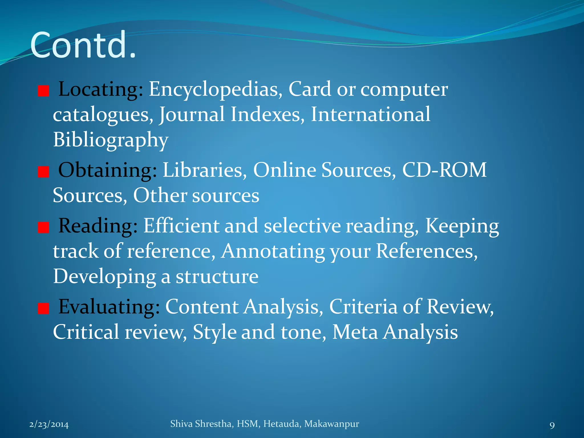Research methodology, unit 2 for MBS 1st year | PPTX
