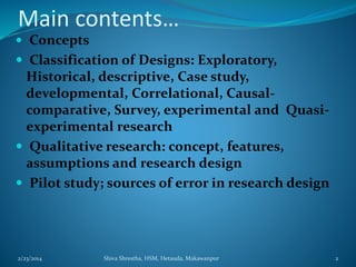 Research methodology, unit 3 | PPTX