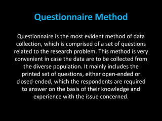 Research Methodology - Data Collection | PPTX