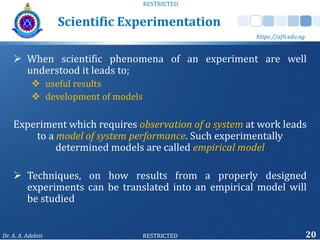 Research Method for Experimental Design and Modeling | PDF