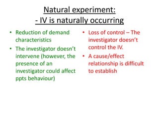 Research methods - PSYA1 psychology AS | PPT