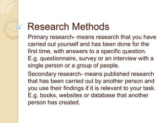 Research methods | PPTX