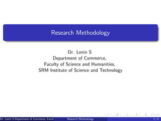 Introduction to Research Methodology for social science | PDF