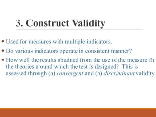 Research Methods.ppt Criterion for Good measurement. Goodness of ...