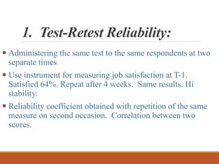 Research Methods.ppt Criterion for Good measurement. Goodness of ...
