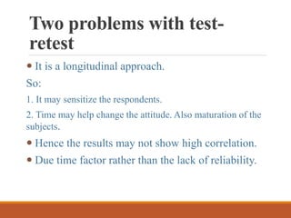 Research Methods.ppt Criterion for Good measurement. Goodness of ...