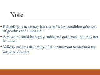 Research Methods.ppt Criterion for Good measurement. Goodness of ...