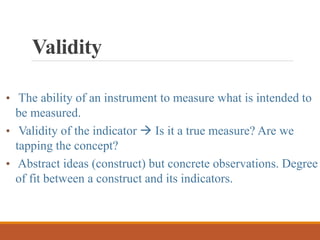 Research Methods.ppt Criterion for Good measurement. Goodness of ...