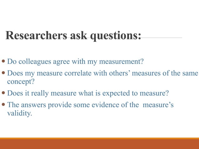 Research Methods.ppt Criterion for Good measurement. Goodness of ...