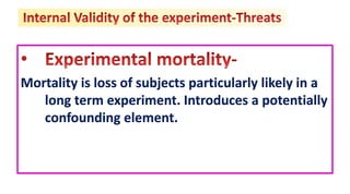 Experimental method of Educational Research. | PPTX