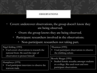 As Research methods, sociology | PPT