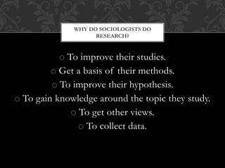 As Research methods, sociology | PPT