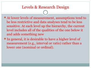 Research methods 2 operationalization & measurement | PPT
