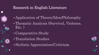 Research methods and materials in English | PPTX
