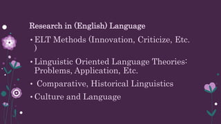 Research methods and materials in English | PPTX